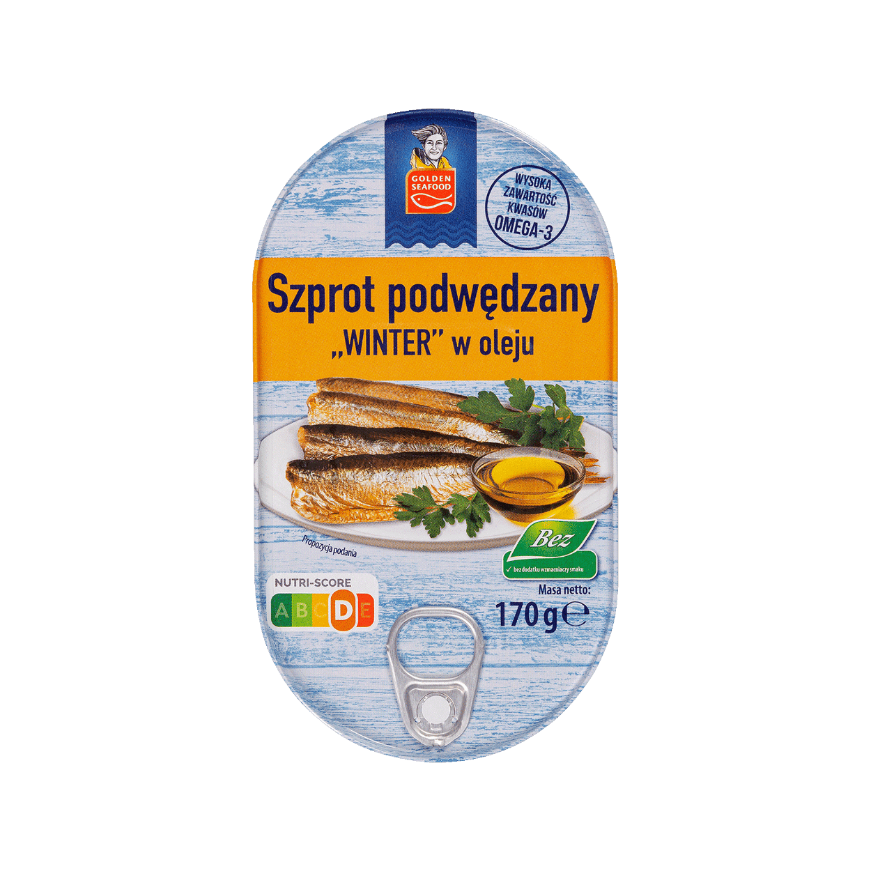 GOLDEN SEAFOOD Szprot winter podwędzany w oleju Niska cena w ALDI