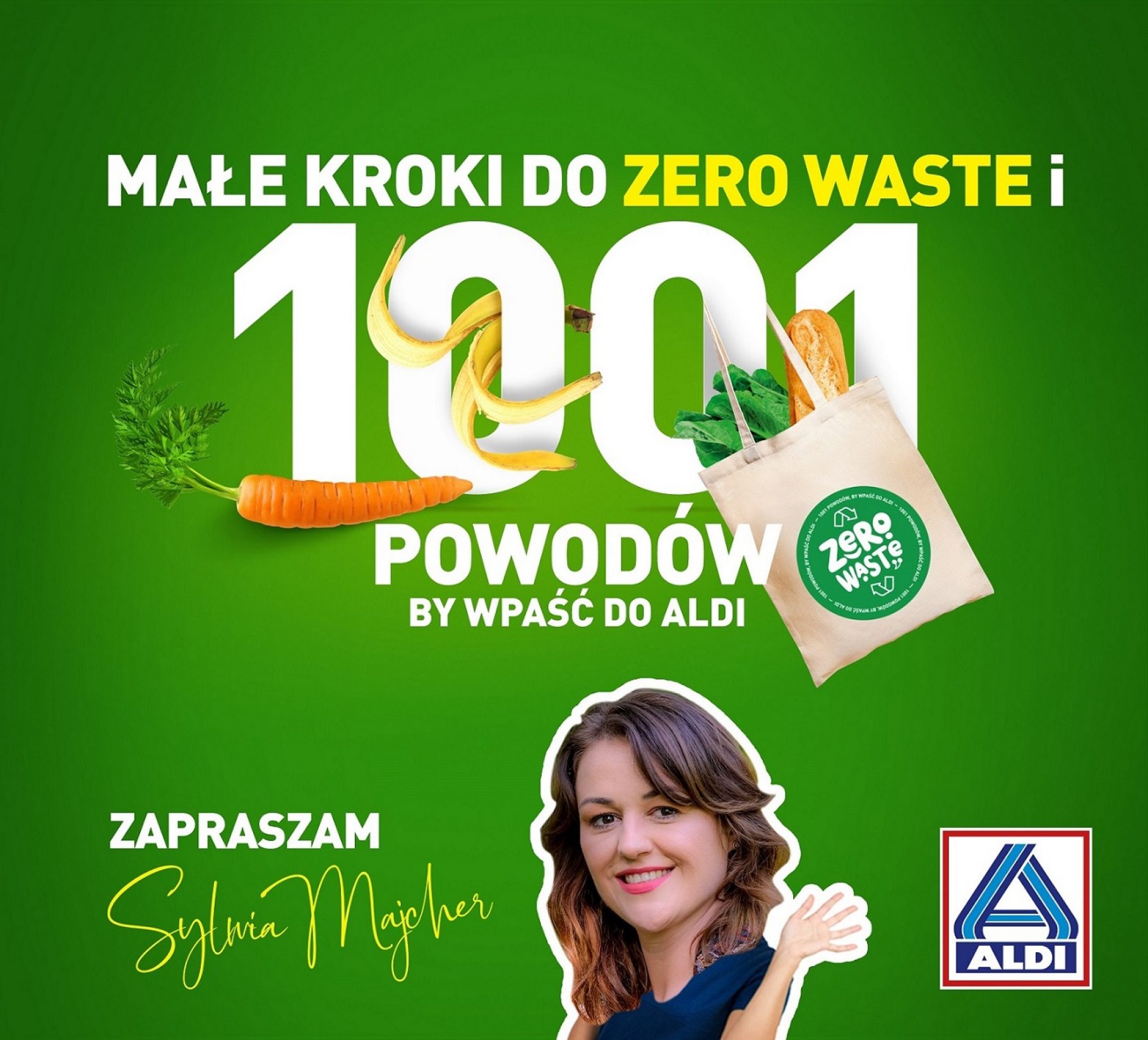 Sylwia Majcher ambasadorką działań Zero Waste w ALDI Polska. Sieć recyklinguje średnio ponad ...