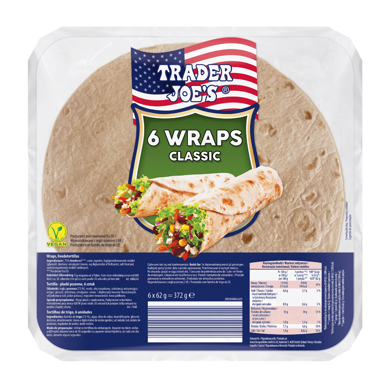 TRADER JOE'S Wrapy pszenne Niska cena w ALDI