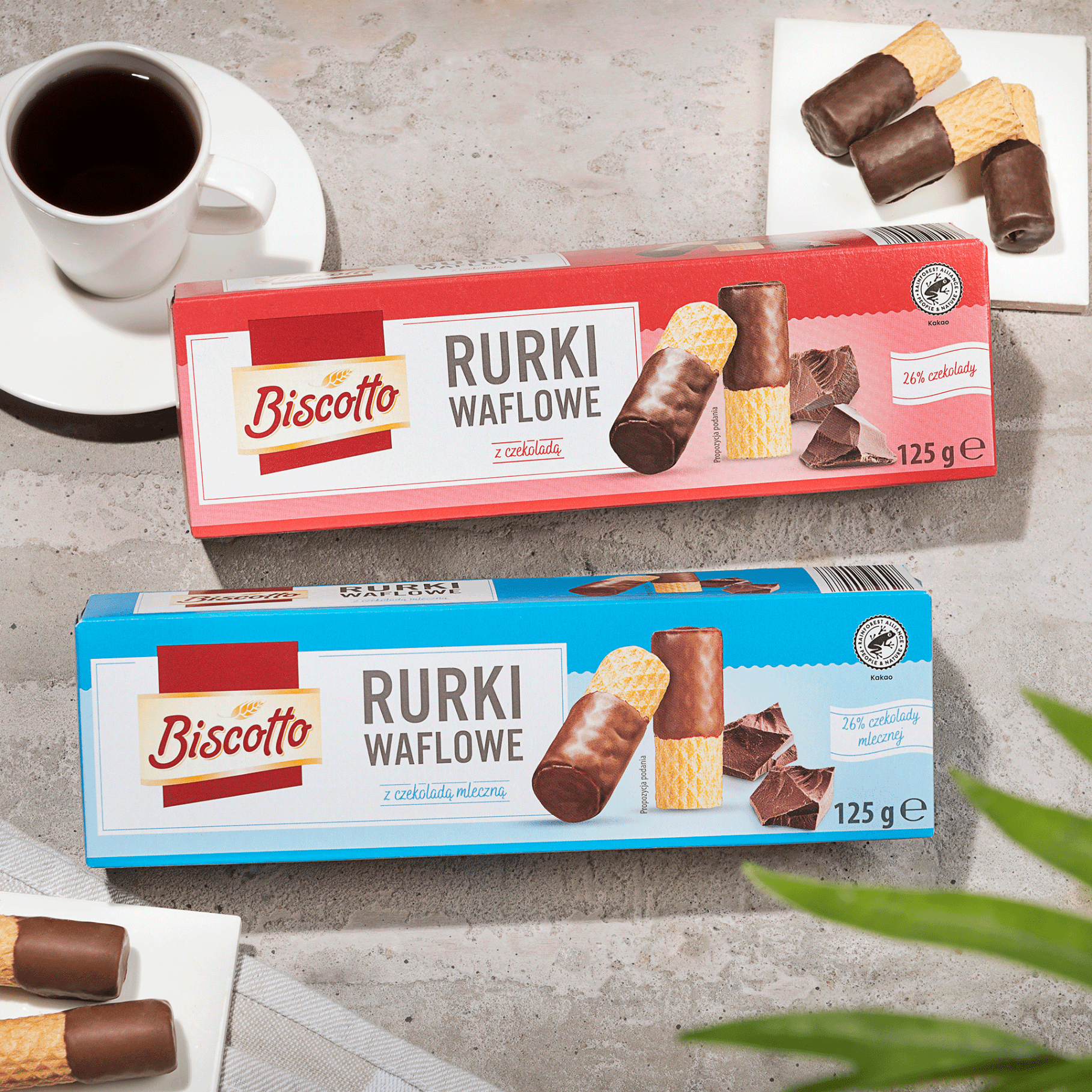 BISCOTTO Rurki waflowe w czekoladzie Niska cena w ALDI